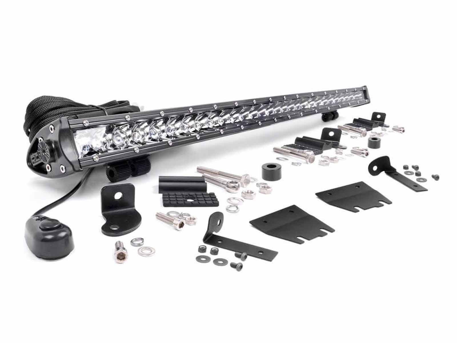 Rough Country Jeep Hood Mount LED Light Bar Kit | RealTruck