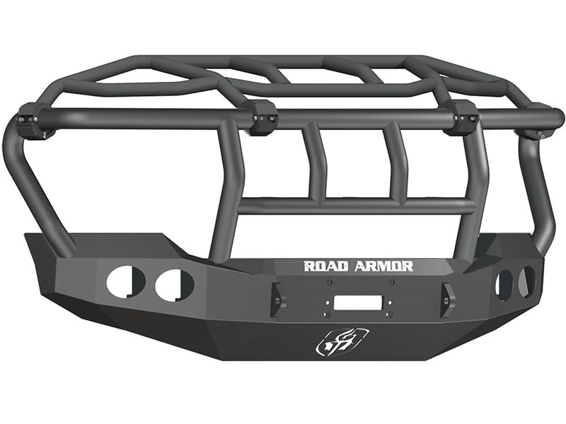 Road Armor Stealth Front Winch Bumper w/ Titan II & Intimidator Guard ...