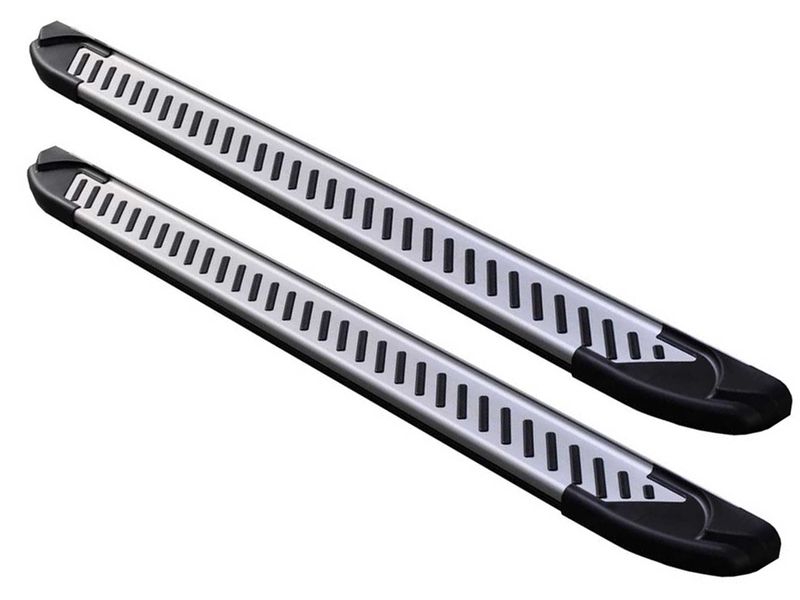 Romik RAL-T Silver Running Boards | RealTruck