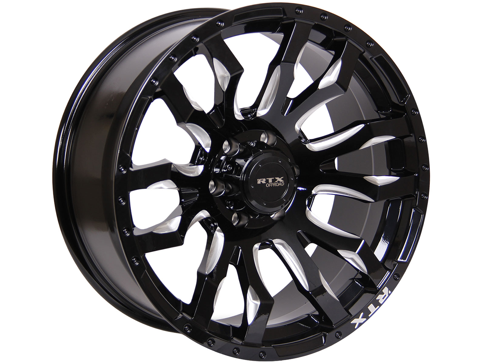 RTX Off-Road Milled Gloss Black Patton Wheel 082956 | RealTruck