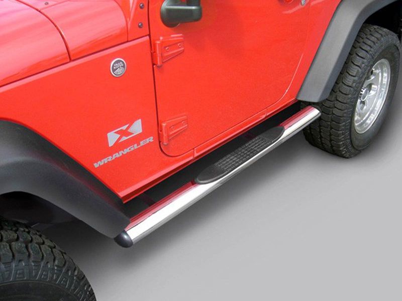 Rugged Ridge 4" Stainless Oval Side Steps | RealTruck