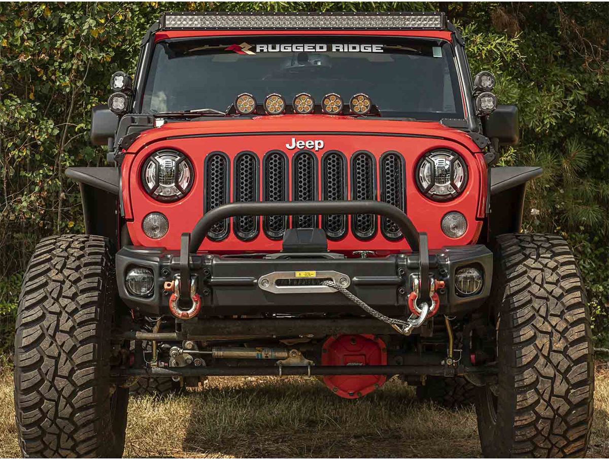 Rugged Ridge Arcus Front Bumper with Overrider 11549.13 | RealTruck