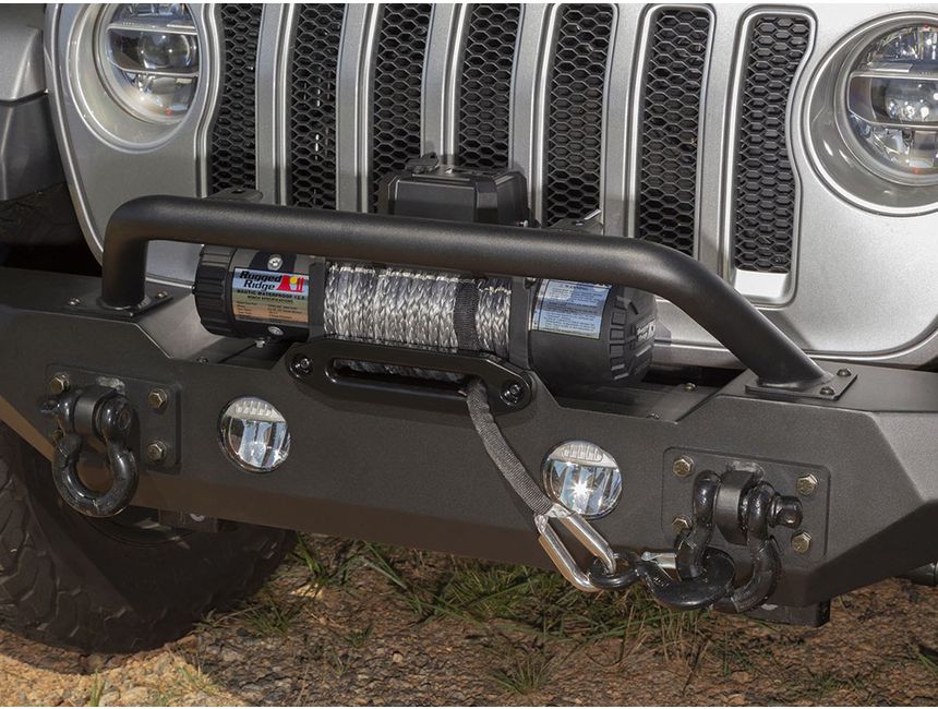 Rugged Ridge Spartan Front Bumper with Overrider RGR-11548.42 | RealTruck