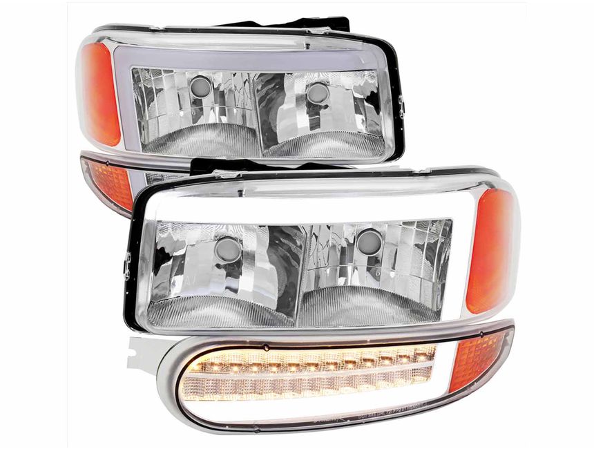 Spec-D Chrome DRL Headlights 2LBLH-DEN00-G3-RS | RealTruck