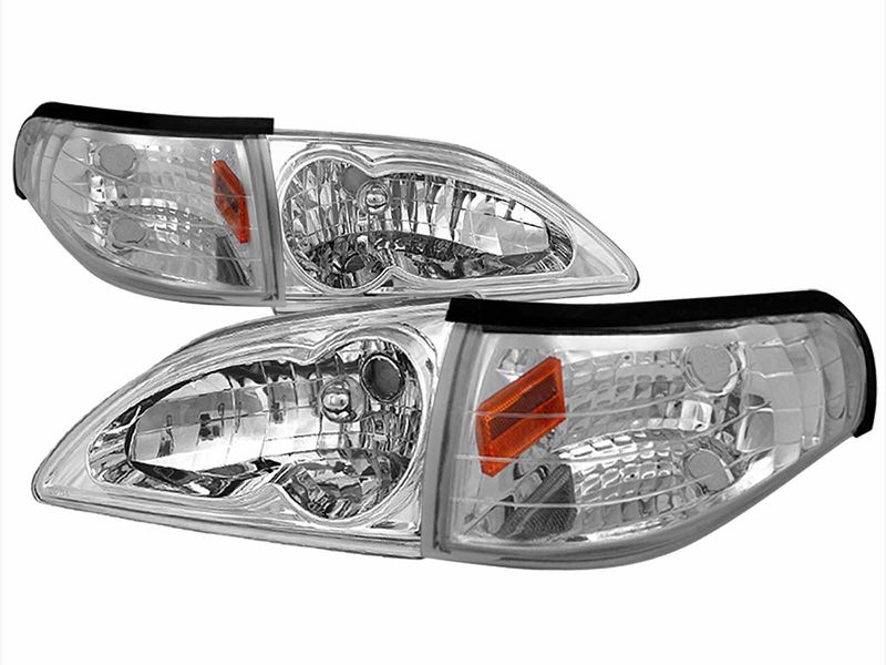 SPEC-D Chrome Crystal Headlights 2LCLH-MST94-RS | RealTruck