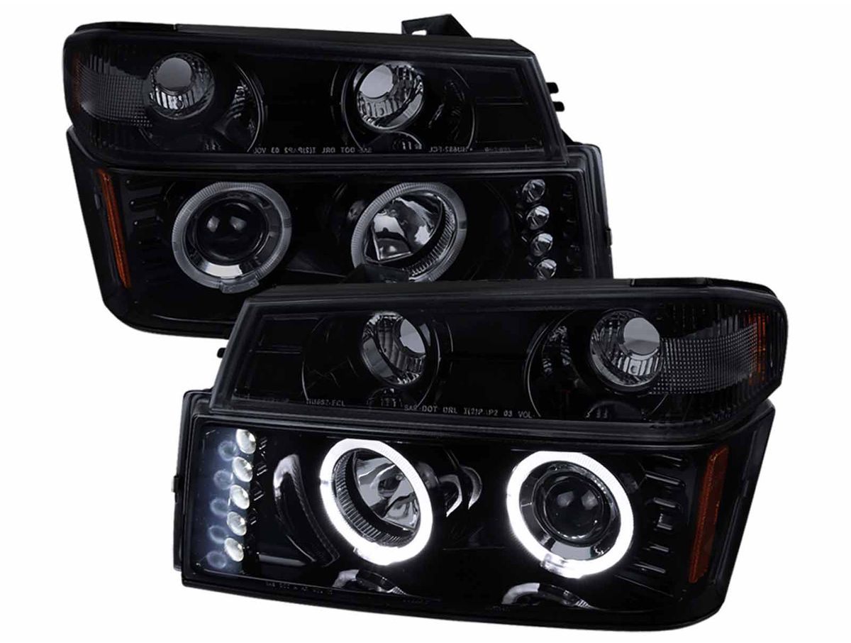 SPEC-D Gloss Black Halo Projector Headlights 2LCLHP-COL04HG-TM | RealTruck