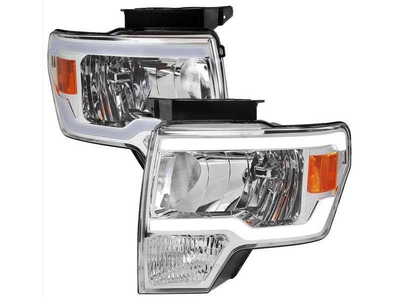 Spec-D Chrome DRL Headlights 2LH-F15009-G3-GO | RealTruck