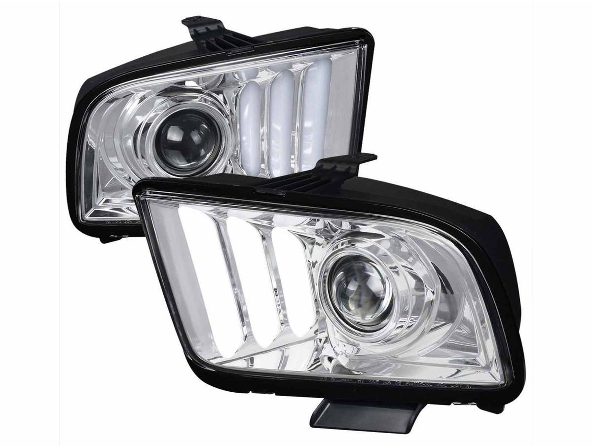 SPEC-D Chrome DRL Projector Headlights LHP-MST05-G2-TM | RealTruck