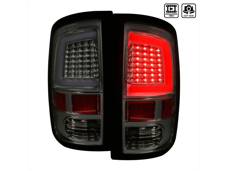 Spec-D Smoked Chrome LED Tail Lights LT-RAM09GLED-G2-TM | RealTruck