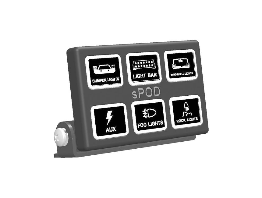 sPOD SourceLT Mini 6 Universal Switch Panel Kit SL-M6-UNI-36 | RealTruck