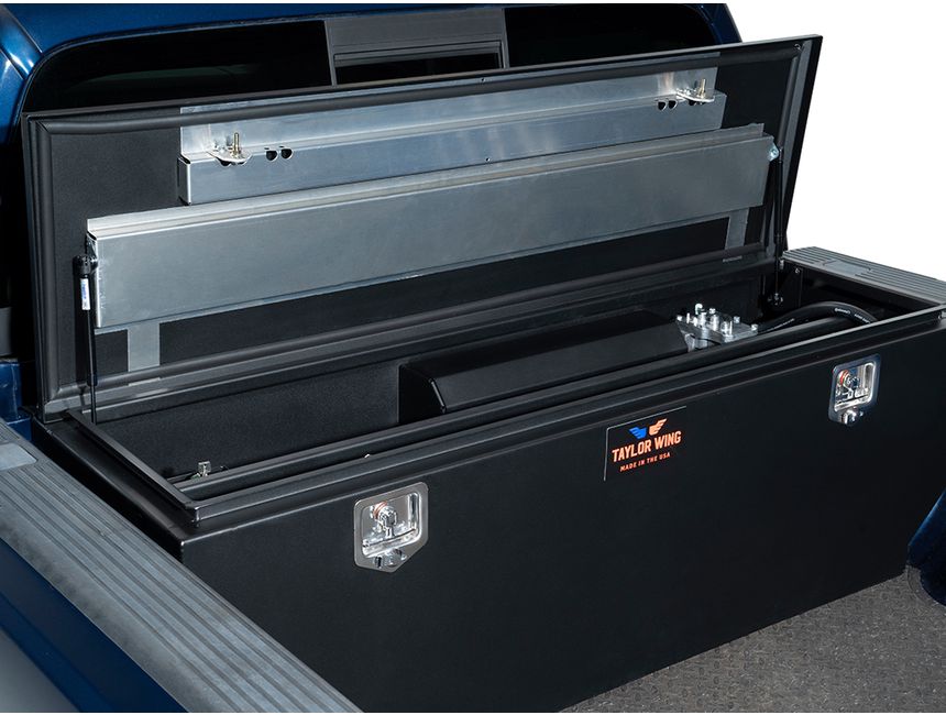 Taylor Wing Single Lid Bed Mount Fuel Combo Toolbox 1623471 | RealTruck