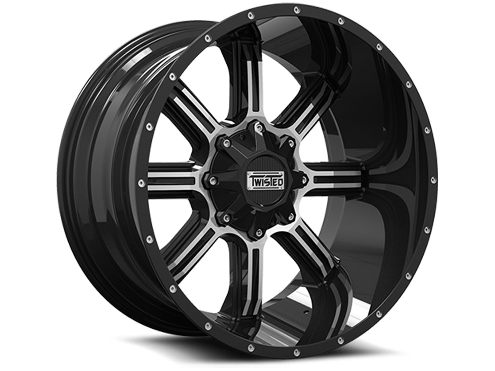Twisted Off-Road Machined Black Radar Wheels | RealTruck
