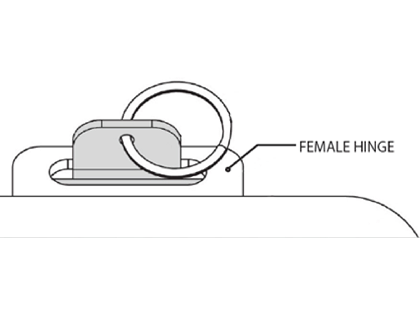 UnderCover Replacement Female Hinge | RealTruck