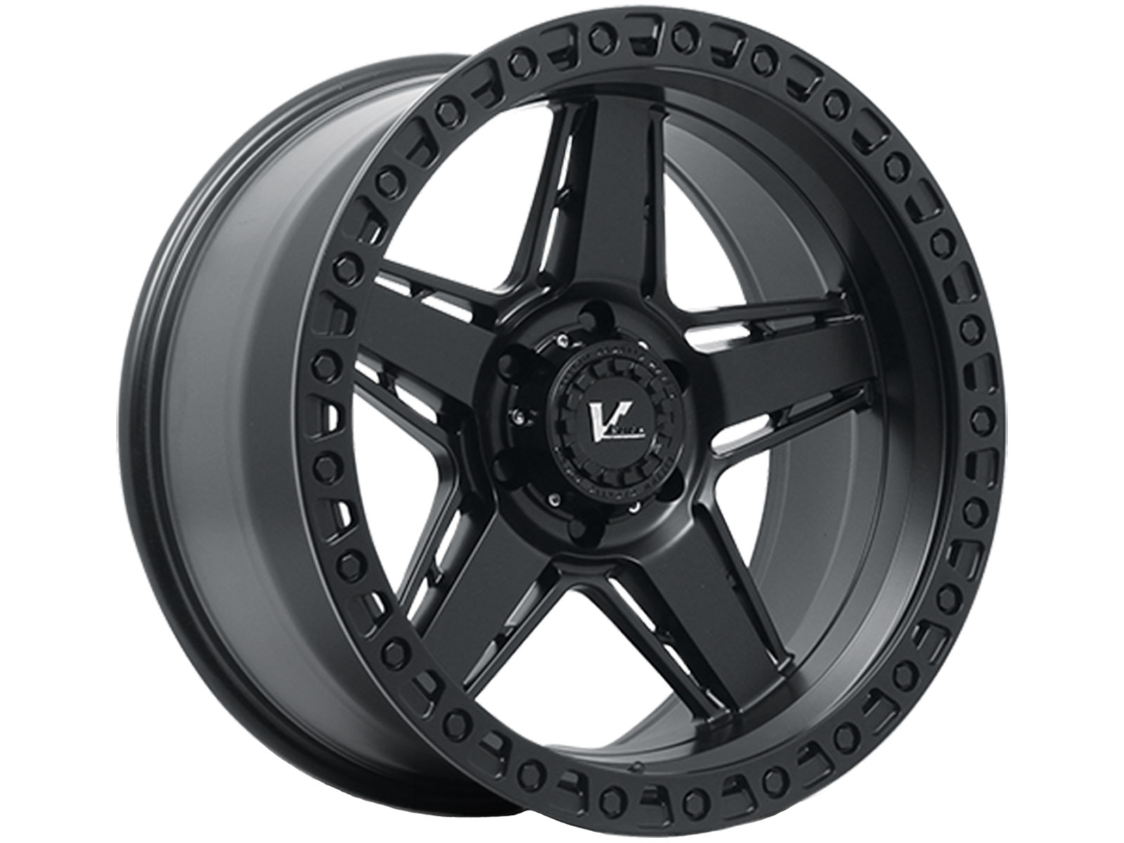V-Rock Matte Black VR16 Raid Wheels | RealTruck