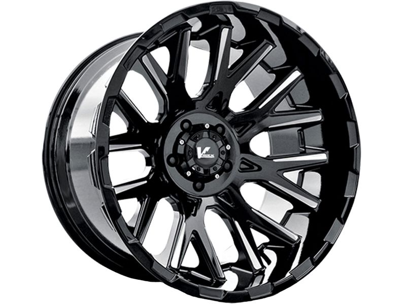 V-Rock Milled Gloss Black VR10X Recoil Wheel VR10-217344GBM | RealTruck