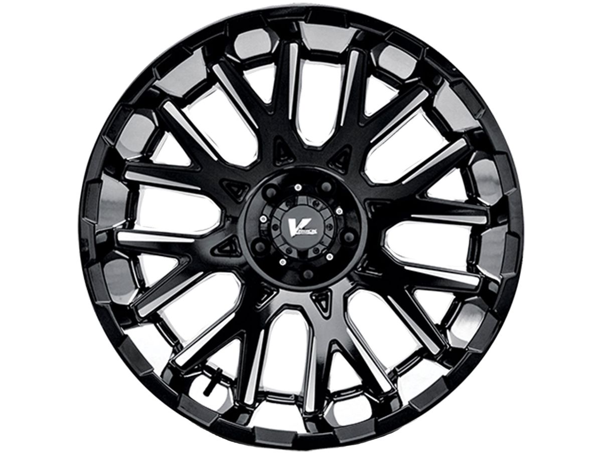 V-Rock Milled Gloss Black VR10X Recoil Wheel VR10-218244GBM | RealTruck