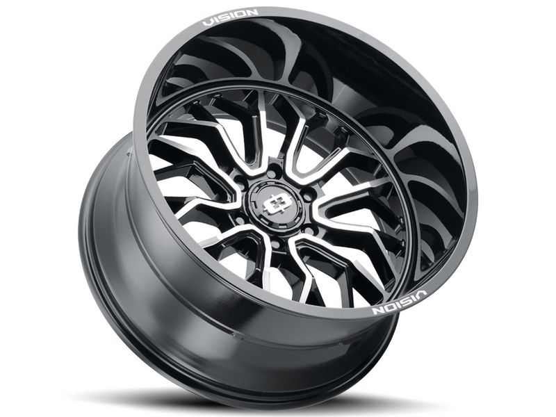 Vision Machined Gloss Black Riot Wheels | RealTruck