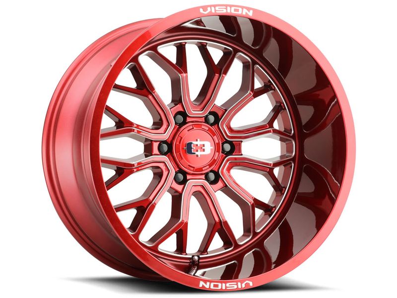 Vision Milled Red Riot Wheels | RealTruck