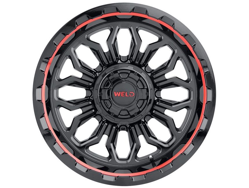 Weld Off-Road Gloss Black & Red Flare Wheels | RealTruck