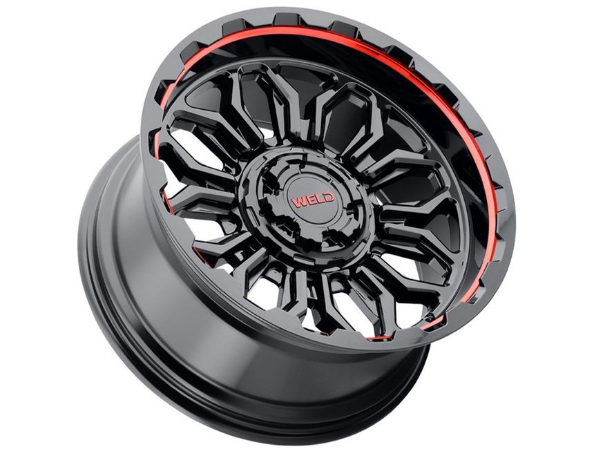 Weld Off-Road Gloss Black & Red Flare Wheels | RealTruck