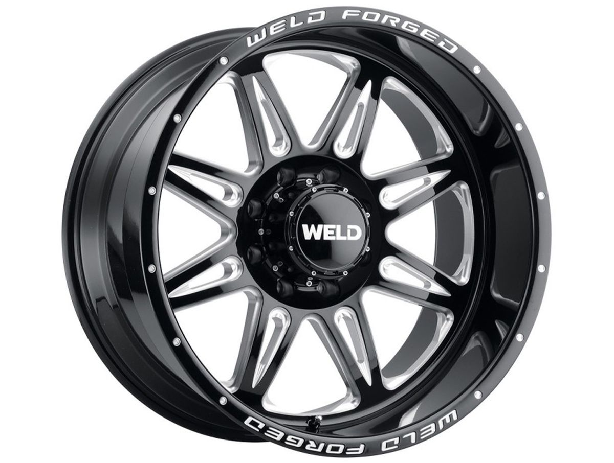 Weld Forged Milled Gloss Black Cheyenne Eight XT Wheels | RealTruck