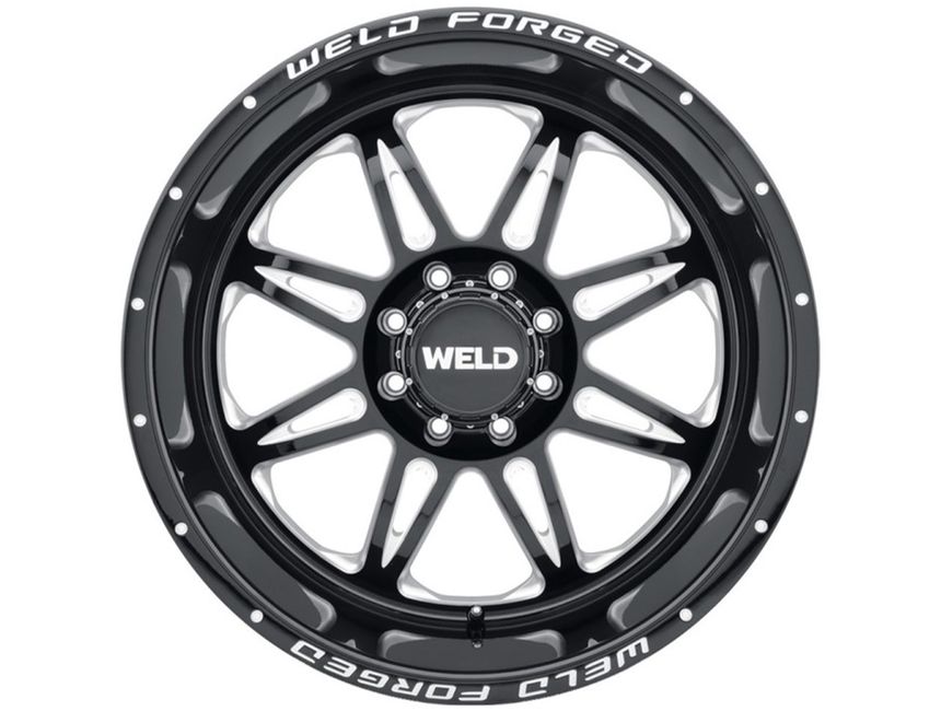 Weld Forged Milled Gloss Black Cheyenne Eight XT Wheels | RealTruck