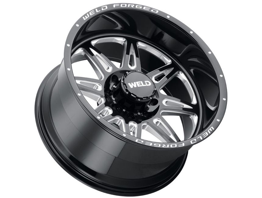 Weld Forged Milled Gloss Black Cheyenne Eight XT Wheels | RealTruck