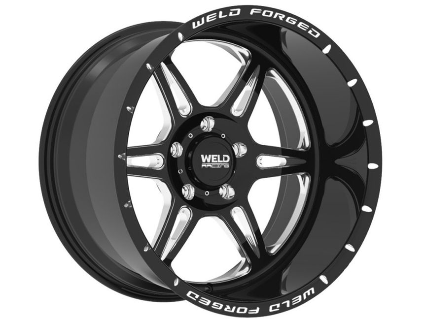Weld Forged Milled Gloss Black Cheyenne Six XT Wheels | RealTruck