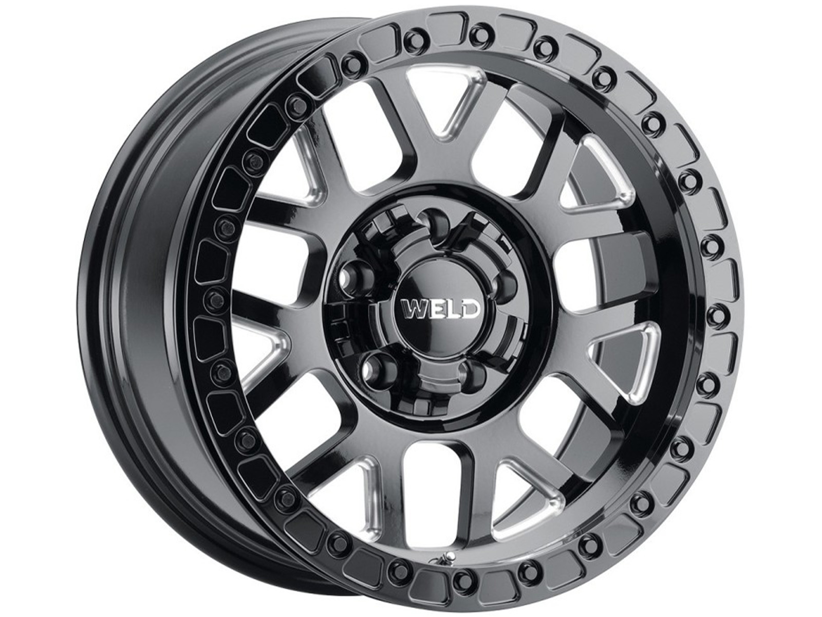 Weld Off-Road Milled Gloss Black Cinch Beadlock Wheels | RealTruck