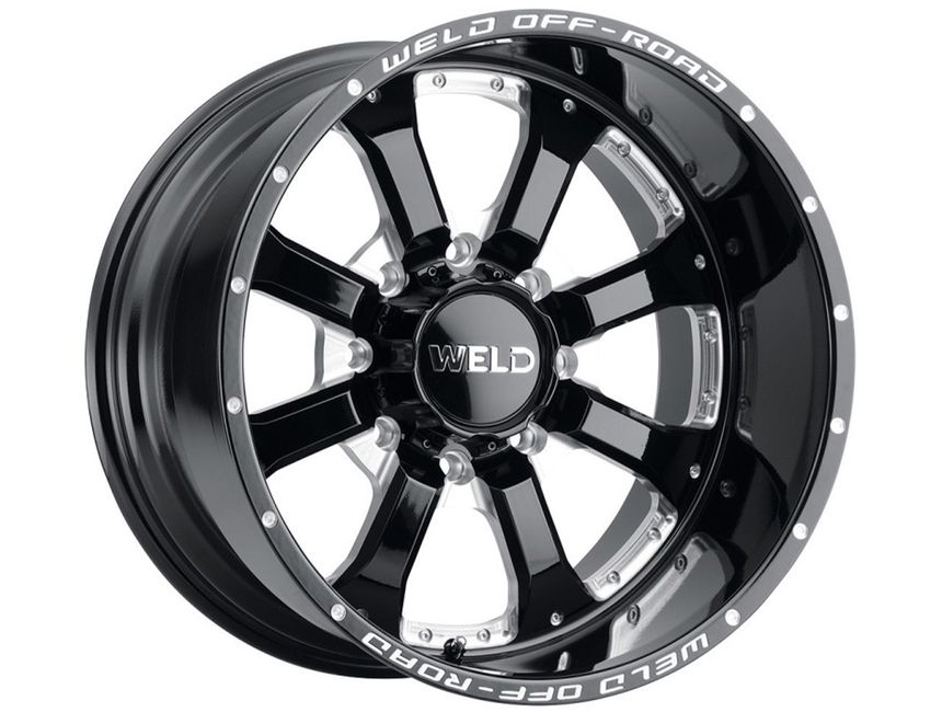 Weld Off-Road Milled Gloss Black Granada Eight Wheels | RealTruck
