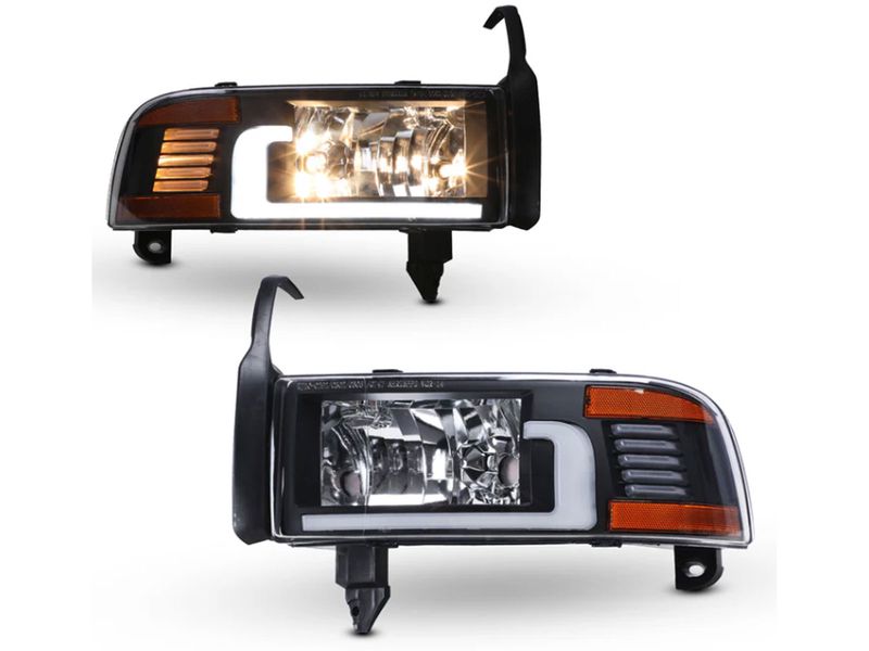 Winjet Black DRL Headlights CHWJ-0747-B | RealTruck
