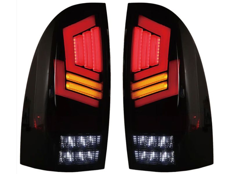 Winjet Sequential Smoked Black LED Taillights CTWJ-0728-BS-SQ | RealTruck