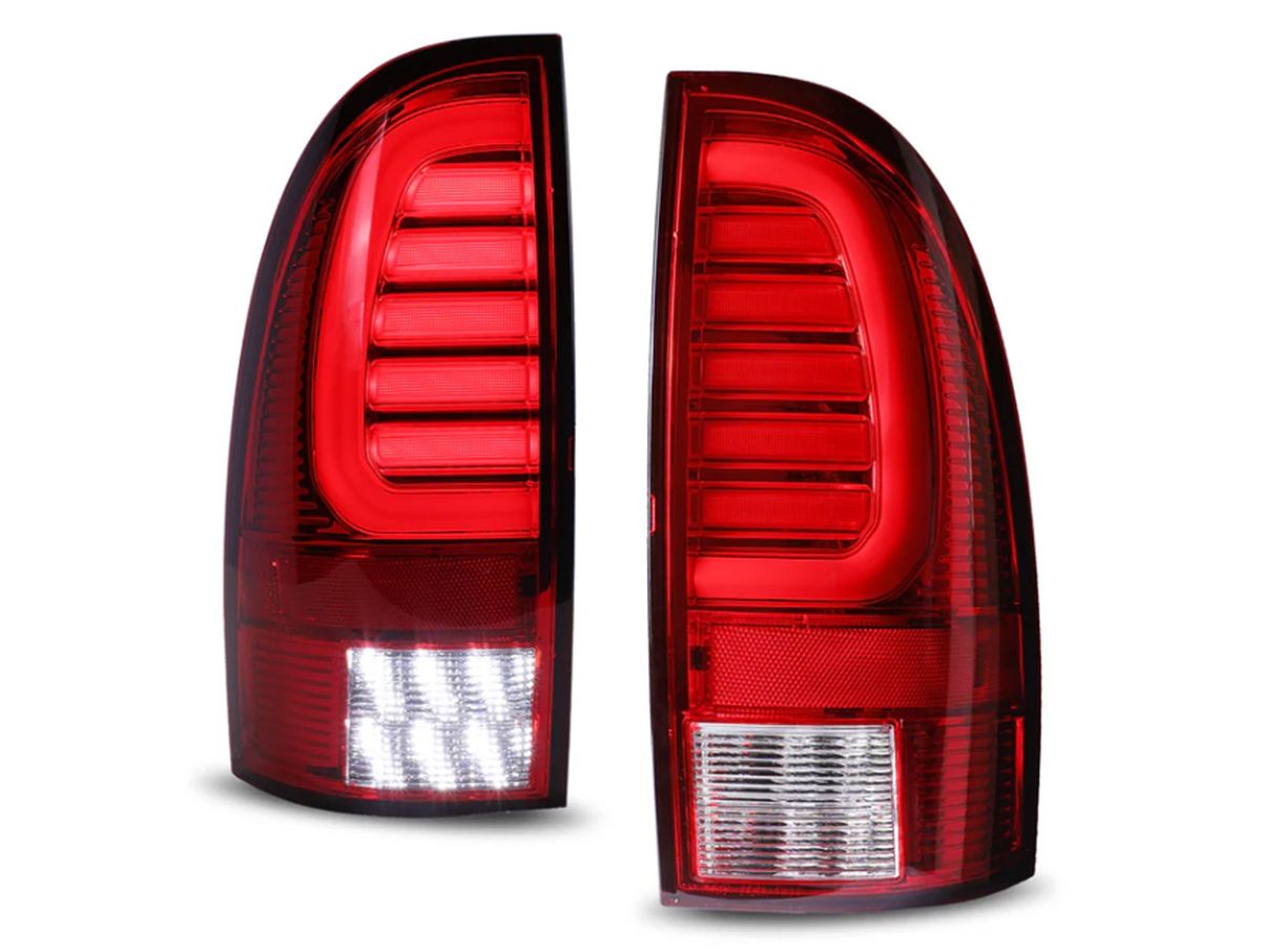 Winjet Red and Chrome LED Tail Lights CTWJ-0733-CR | RealTruck