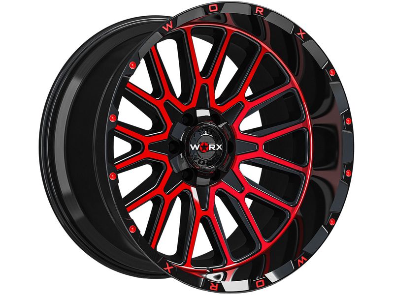Worx Off-Road Black & Red 818 Wheels | RealTruck