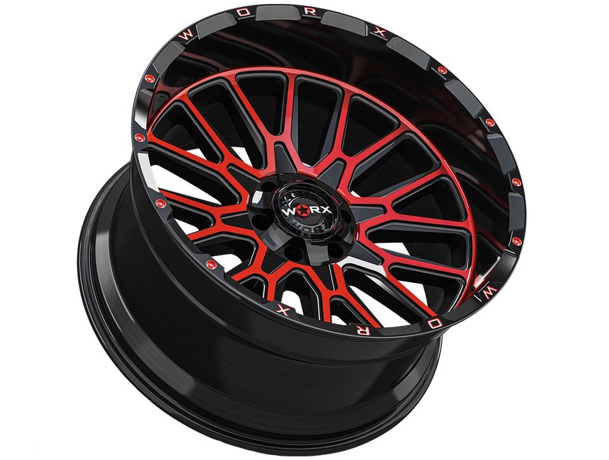 Worx Off-Road Black & Red 818 Wheels | RealTruck