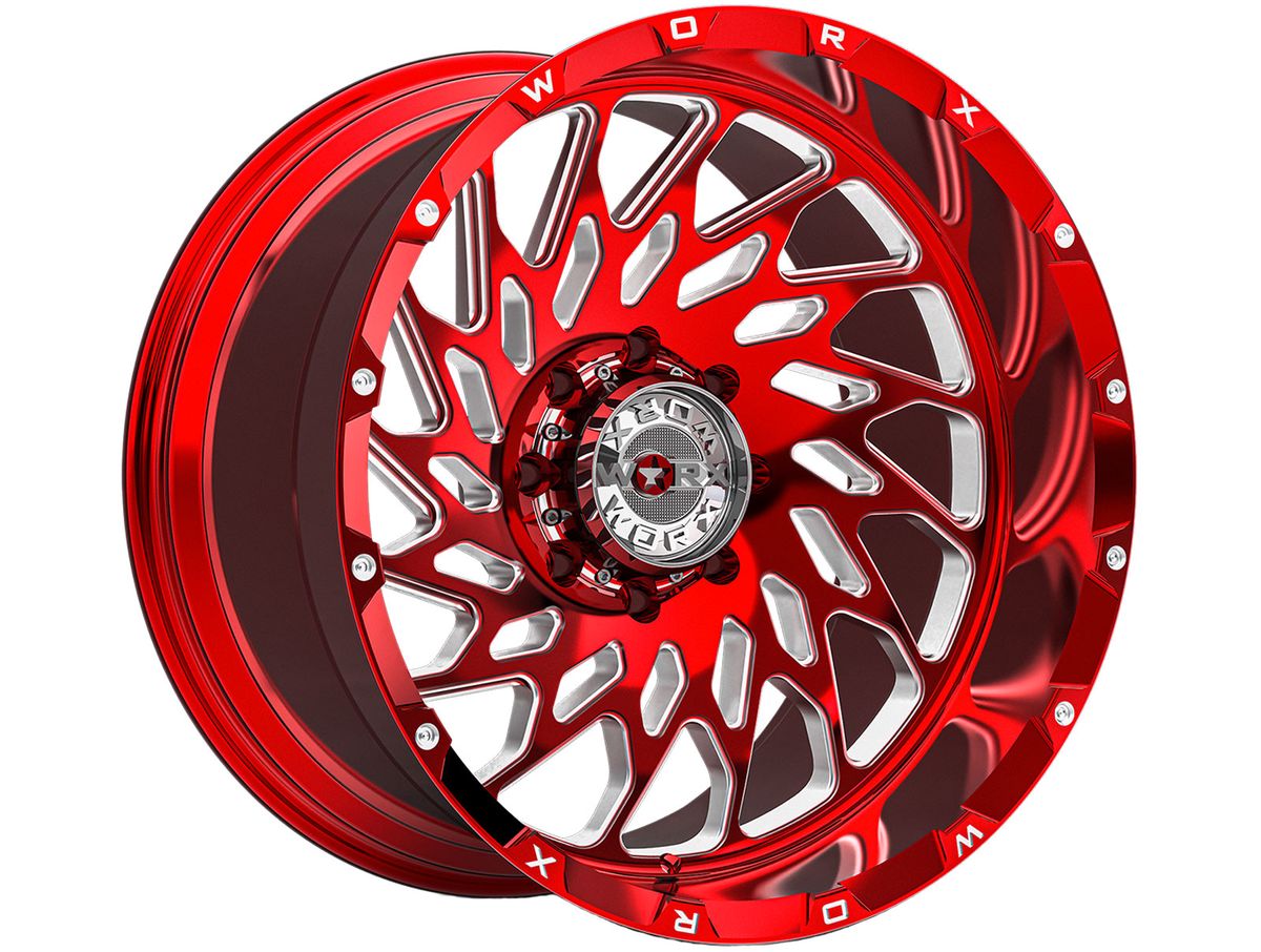 Worx Off-Road Forged Milled Red 820 Wheels | RealTruck