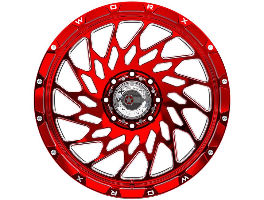 Worx Off-Road Forged Milled Red 820 Wheels | RealTruck