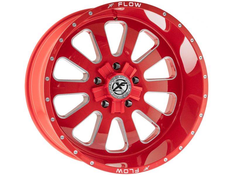 XF Flow Offroad Milled Red XFX-302 Wheels | RealTruck