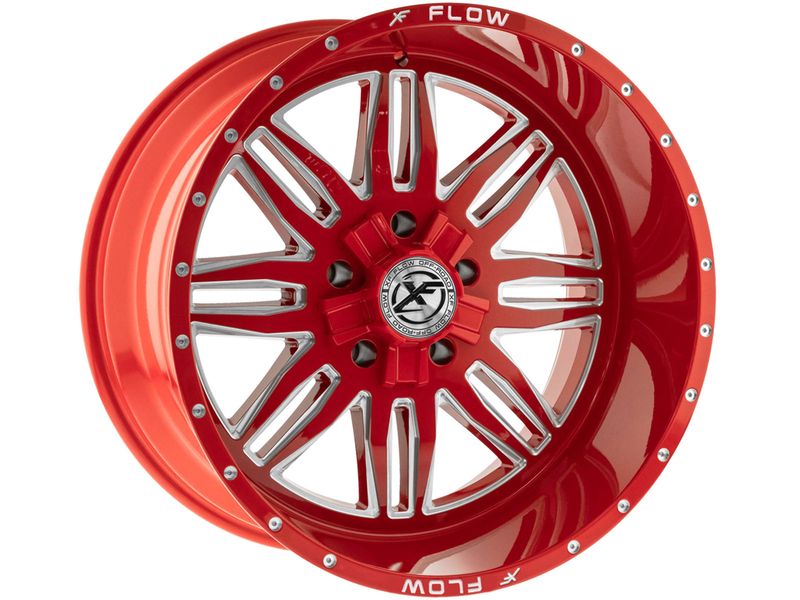 XF Flow Offroad Milled Red XFX-303 Wheels | RealTruck