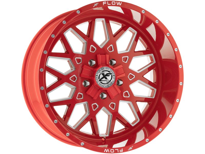 XF Flow Offroad Milled Red XFX-307 Wheels | RealTruck