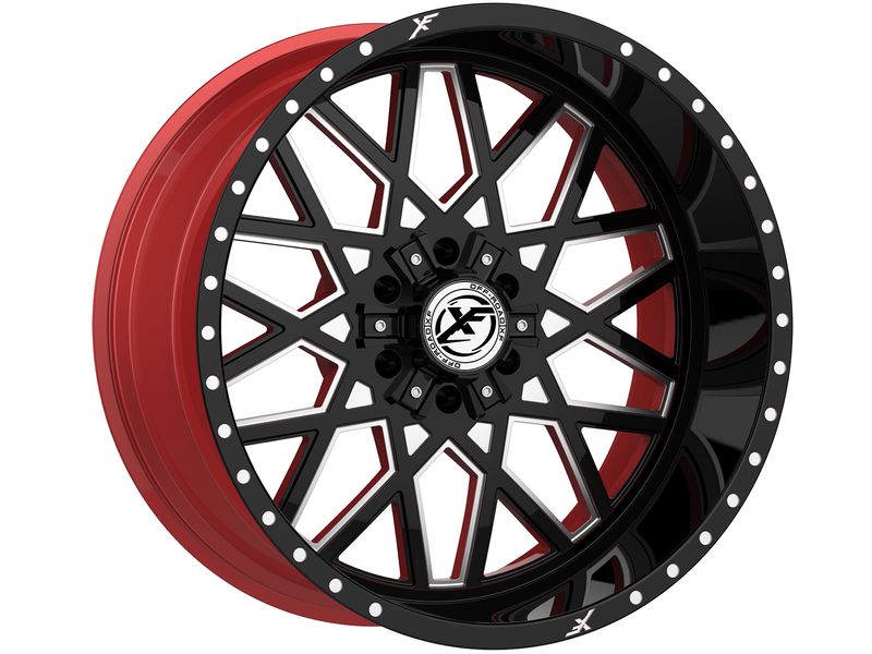 XFO-XFX-N-307241451271397-76GBRWMW XF Offroad Forged Gloss Black & Red ...