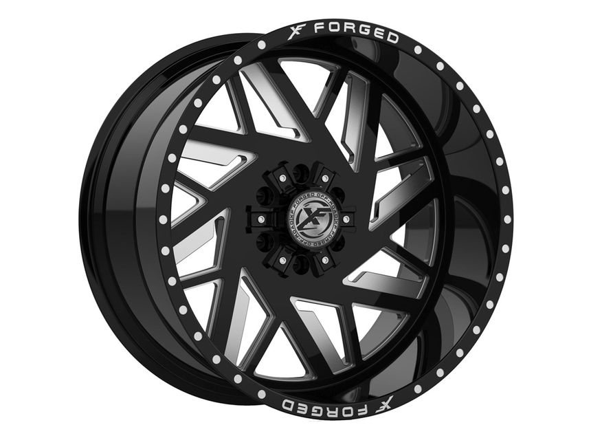 XF Offroad Forged Milled Gloss Black XFX-306 Wheel XFO-XFX ...