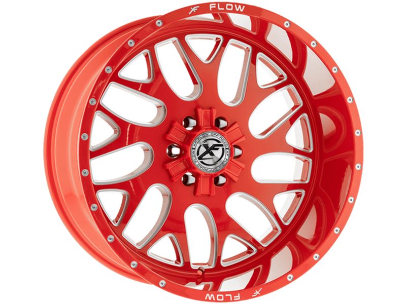 XF Flow Offroad Milled Red XFX-301 Wheels | RealTruck