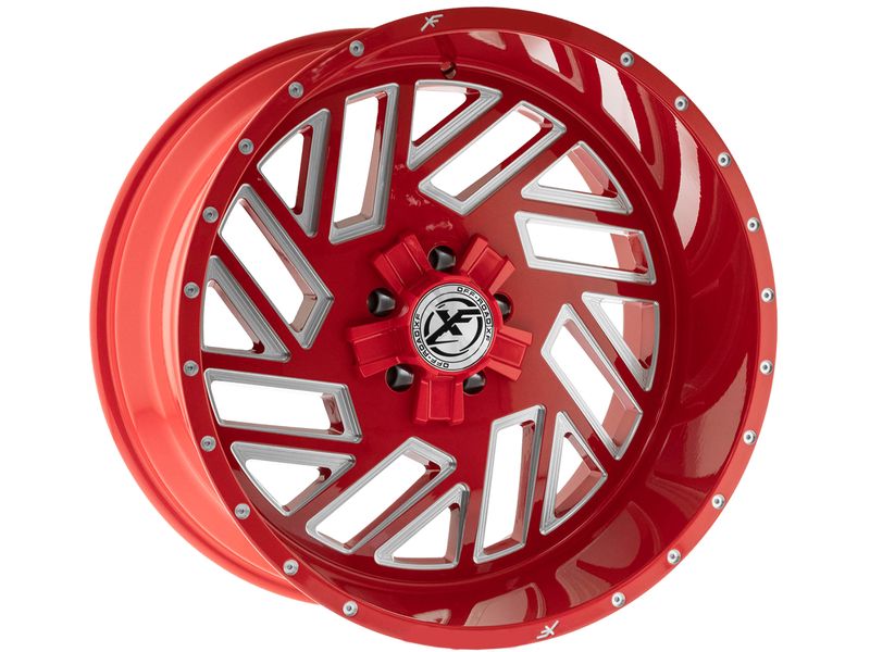 XF Offroad Forged Milled Red XFX-304 Wheels | RealTruck