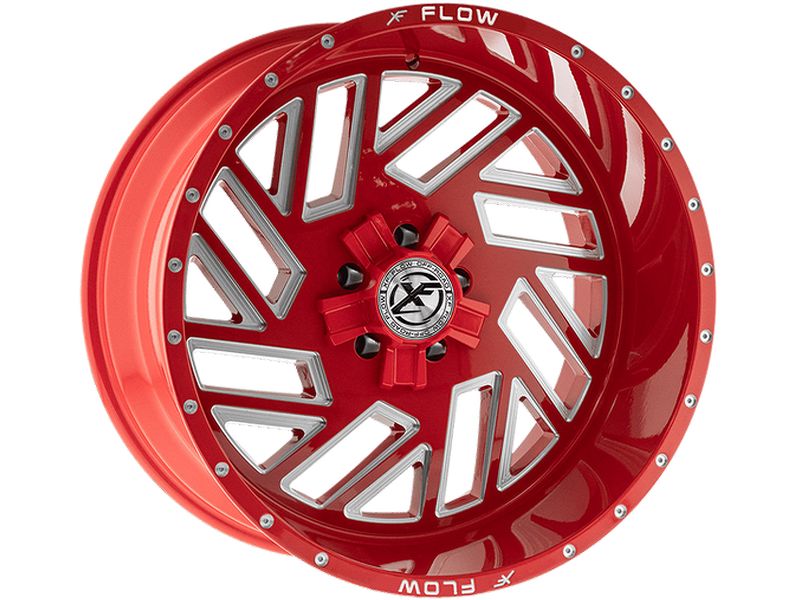 XF Flow Offroad Milled Red XFX-304 Wheels | RealTruck