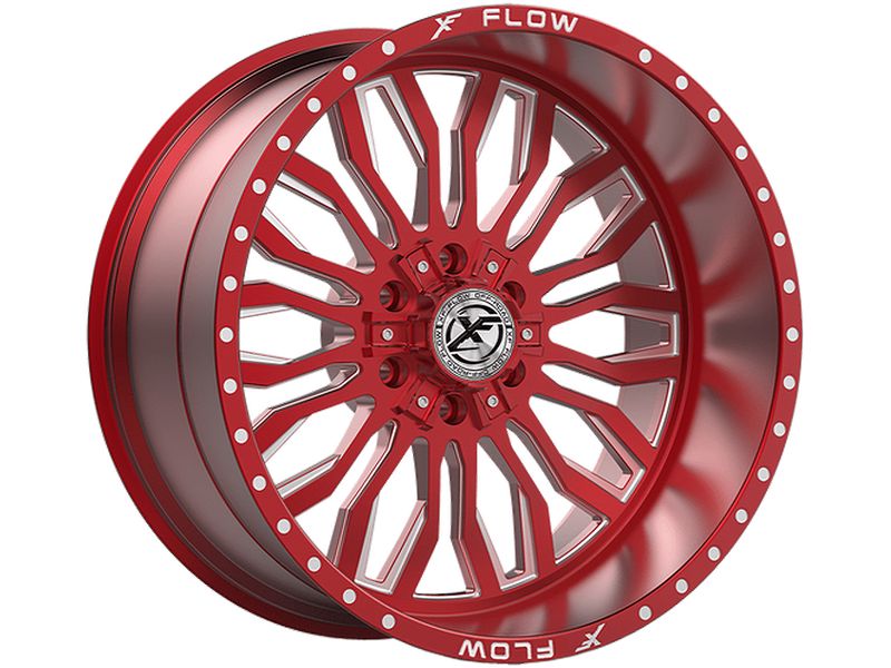 XF Flow Offroad Milled Red XFX-305 Wheels | RealTruck