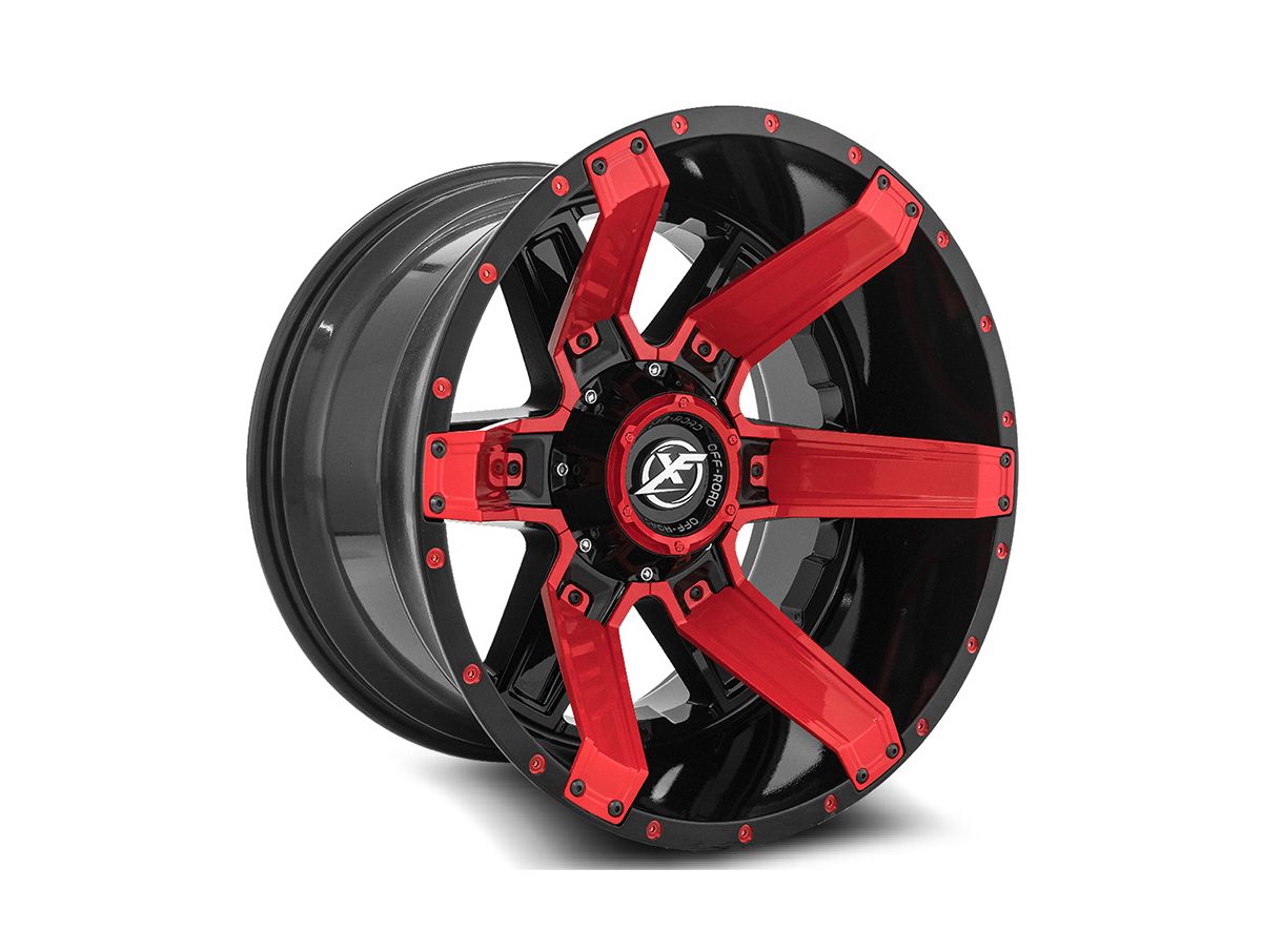 XF Offroad Gloss Black & Red XF-214 Wheels | RealTruck