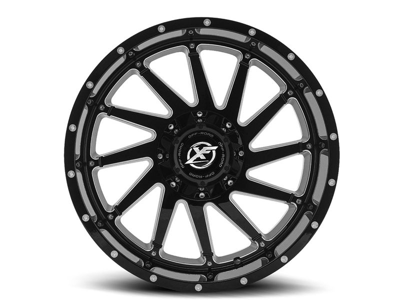 XF Offroad Milled Gloss Black XF-216 Wheel XFO-XF-216201251271397 ...