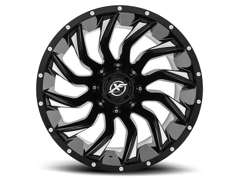 XF Offroad Milled Gloss Black XF-224 Wheel XFO-XF-224209051271397+0GBML ...