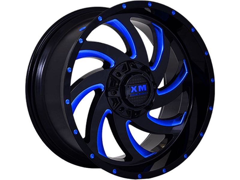 XM Offroad Black & Blue XM-324 Wheel XM324201261356139-44106GBBM ...